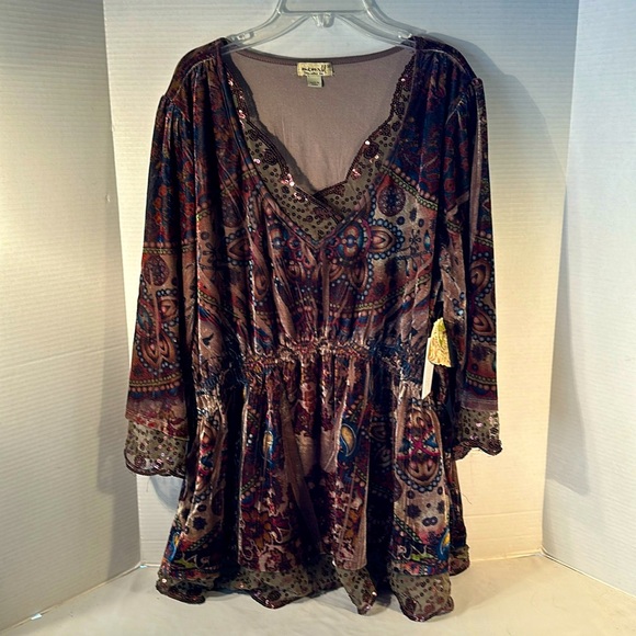 ONE WORLD | Tops | One World Top Multi Browns 3x | Poshmark